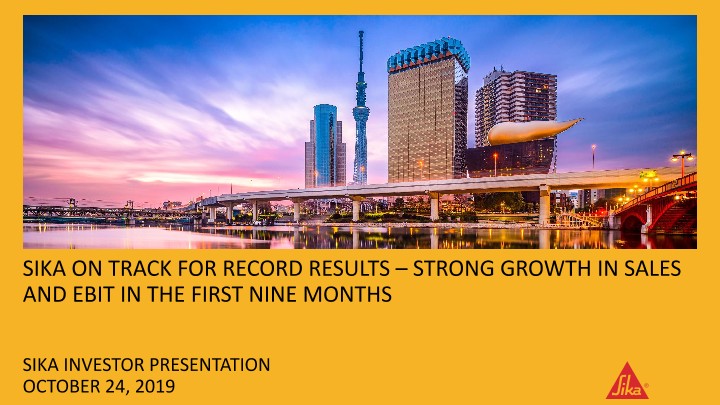 Sika en camino de resultados récord: fuerte crecimiento en ventas y ...